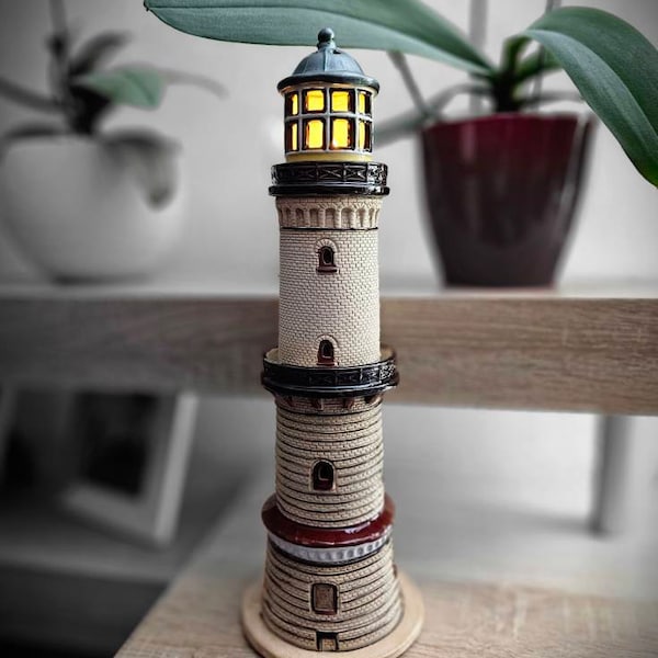 Heceta Head Lighthouse Handmade Ceramic Tea Light Candle Holder ...