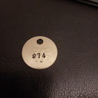 Custom Number Tags - Hand-stamped High Visibility 1-3 Digit Labels ...