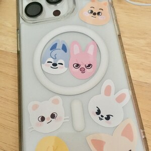 Stray Kids SZKOO Sticker Flakes 16 Flakes & SKZOO Heart Sticker Sheet k ...