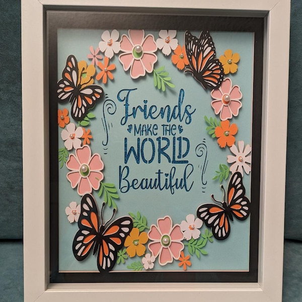 3D Friends Shadow Box Svg, Friendship Shadowbox Svg, 3d Friendship Svg ...
