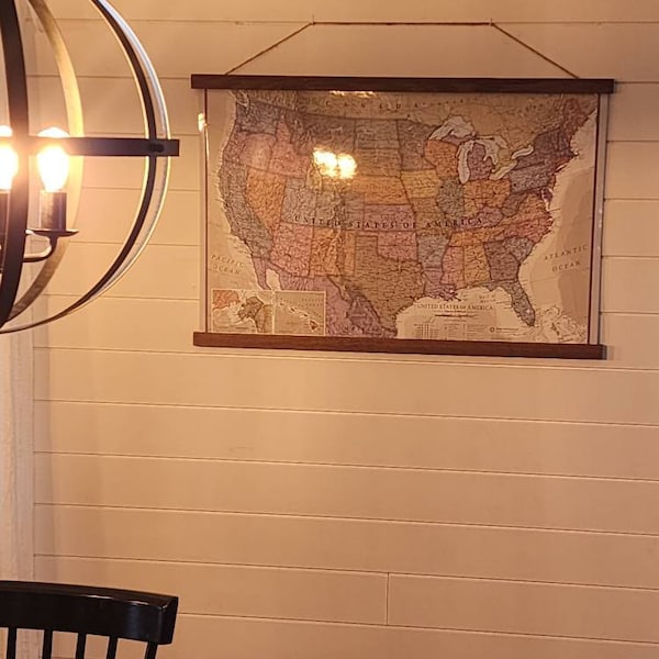XXL Classic USA Wall Map - Map of the USA Poster - Front Lamination ...
