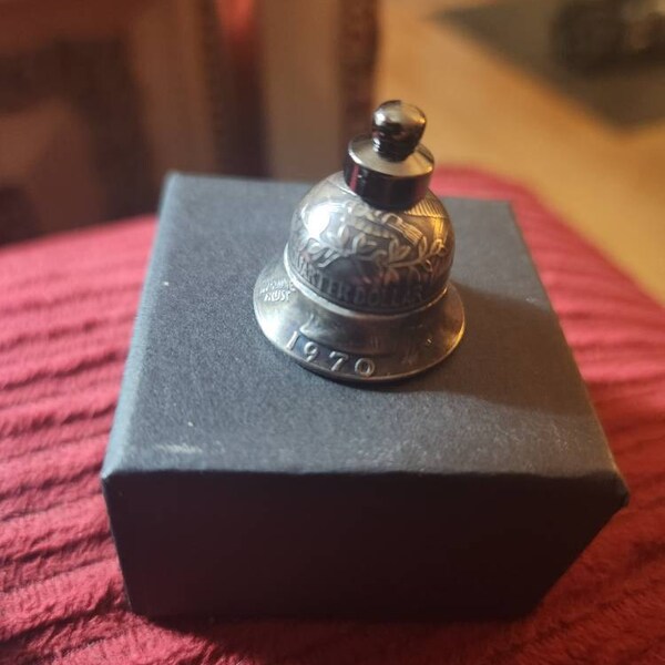 1935-2025 Silver Coin Bell - Motorcycle Bell - Gremlin Bell Charm ...