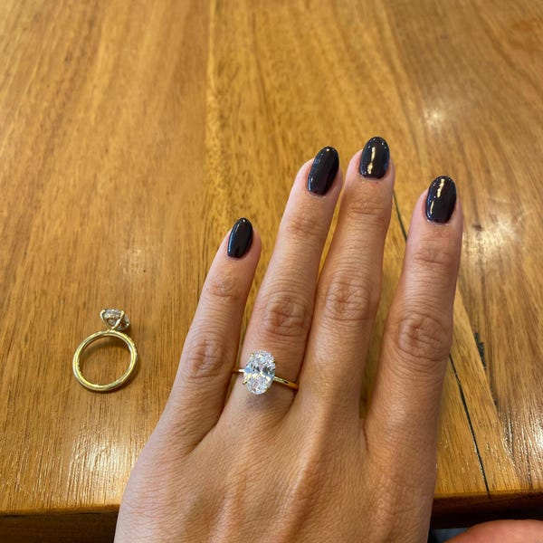 Vintage Inspired Engagement Ring Cathedral Setting Filigree Art Deco ...