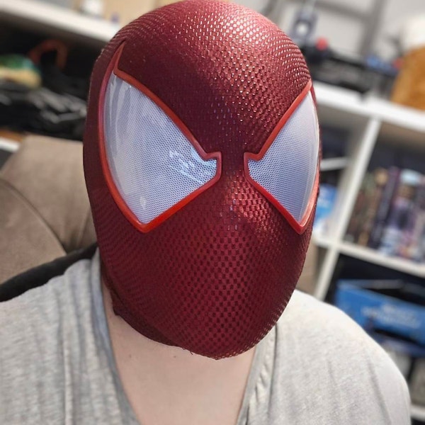 Black Spiderman Mask,tobey Maguire Spiderman Mask With Faceshell Lenses ...