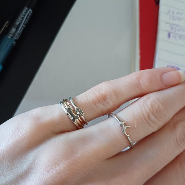 Set of 4 Knuckle Rings, Knuckle Rings, Knuckle Ring Set, Stacking Rings ...