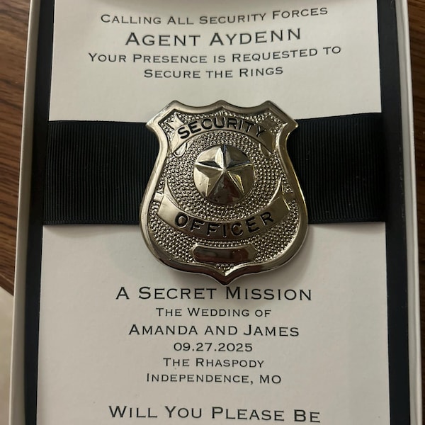 Will You Be My Ring Security / Ring Bearer Invitation - Etsy