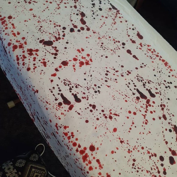 Blood Splatter Fabric - Red Ink Splatter by Pond Ripple - Splatter ...