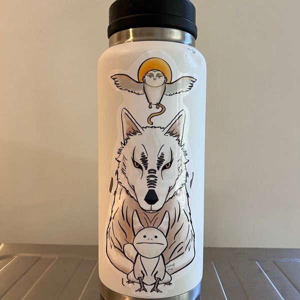 Loth Wolf Loth Cat Morai Vinyl Sticker - Waterproof/decal/glossy - Etsy