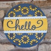 Hello Sunflower SVG, Welcome Sign SVG, Fall Door Decor Svg, Sunflower ...