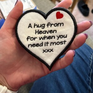 Personalised Heart Shaped Memory Patch Memory Bear Patch Memory Cushion Patch Embroidery Patch ...