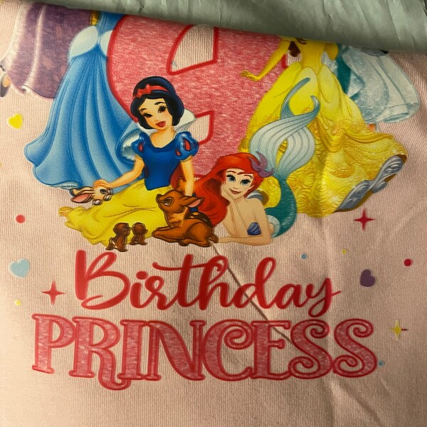 Fourth Birthday Princess Shirt, Disney Princess Birthday Shirt, Princess Birthday Shirt, Girls ...