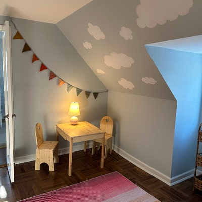 Fabric Wall Decal Nursery Decor Large Cloud Stickers Toodles Decal ...