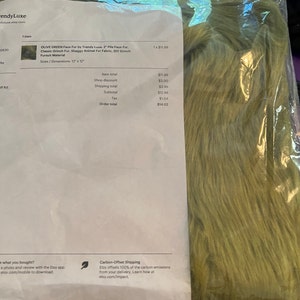 OLIVE GREEN Faux Fur by Trendy Luxe, 2 Pile Faux Fur, Classic Grinch ...