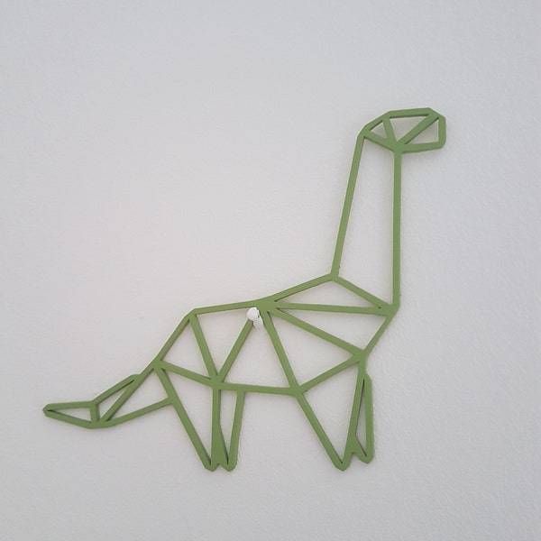 Geometric Brontosaurus Shape | Geometric Dinosaur Decor | Dinosaur Home ...