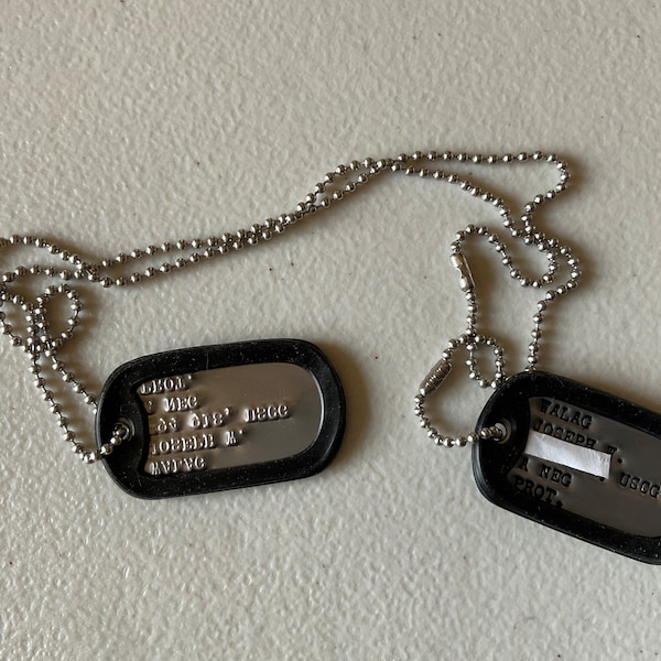 Notched Dog Tags Genuine Military Issue Stainless Steel Personalized ...