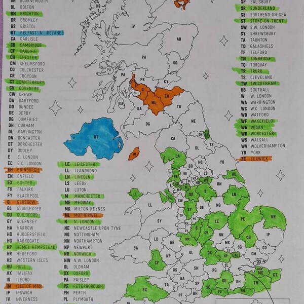 UK Postcode Sales Map DIGITAL DOWNLOAD, Small Business Tracker, Sales ...