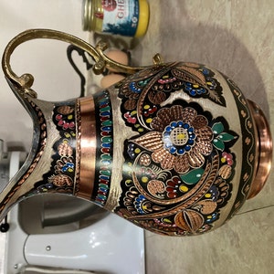 Handmade Turkish Copper Coffee Pot, Turkish-greek-arabic-moroccan ...