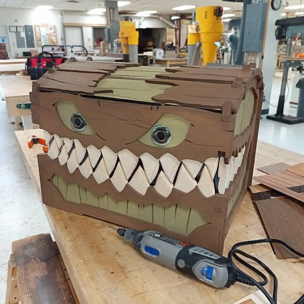 Mimic Chest Laser Cut Files: SVG, PDF, CDR (3-5mm) - Etsy