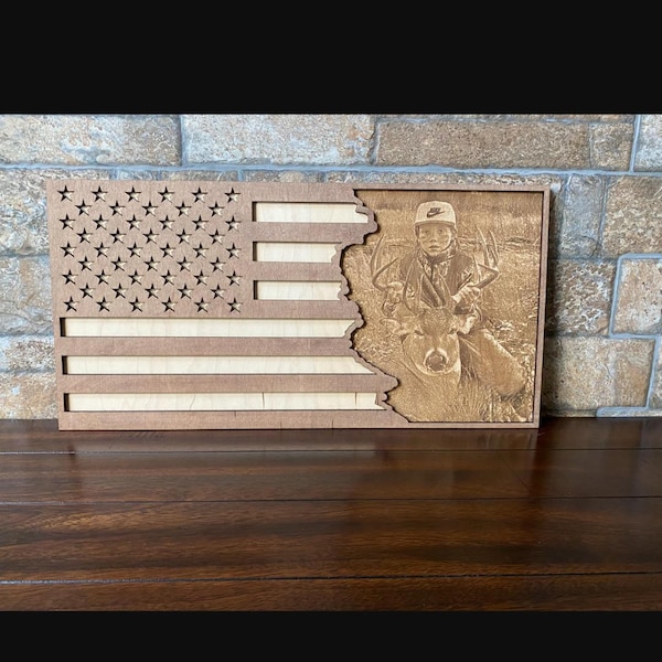 Laser Engraved Memorial Shadow Box: Personalized Remembrance Keepsake ...