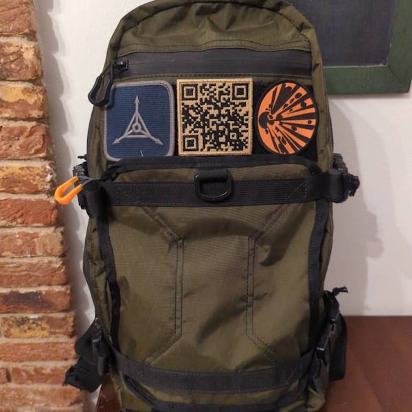 Custom QR Code Embroidered Patch, Personalised QR Code, Iron on QR ...