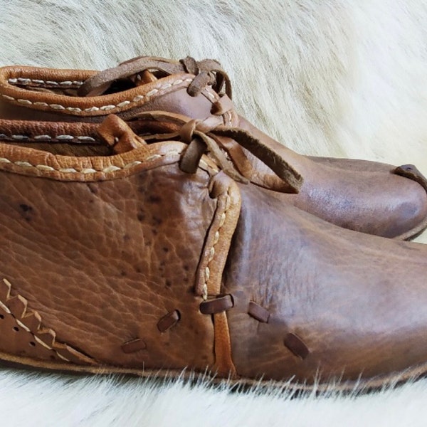 Ragnarok Viking Boots Handmade Medieval Leather Shoes Renaissance Fair ...