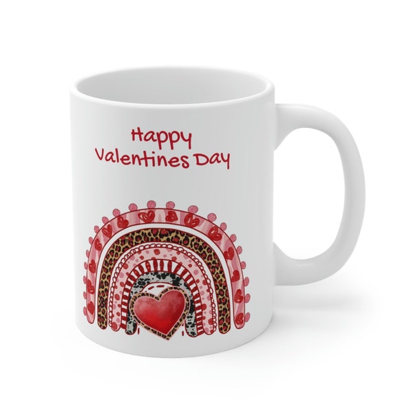 Valentine's Day Rainbow With Heart Png Sublimation Design Downloads ...