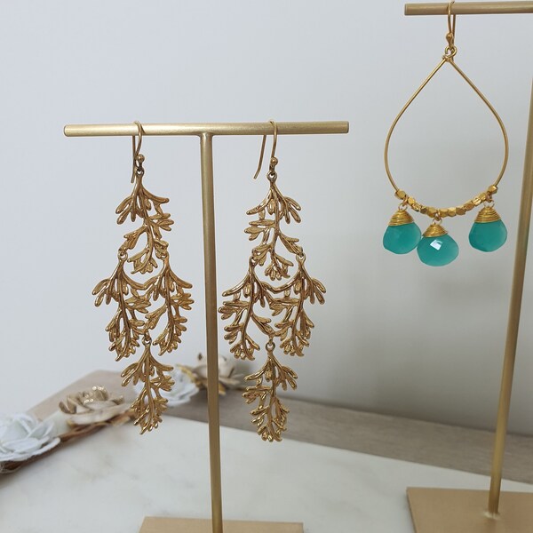 Earring Display Stands, Brass, Set of Three, 80mm, 120mm, 180mm - Etsy