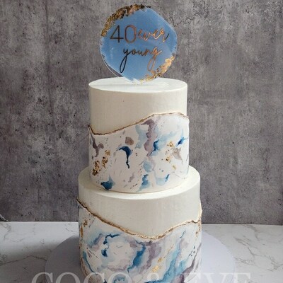 Custom Acrylic Cake Topper Personalized Acrylic Cake Topper Happy ...