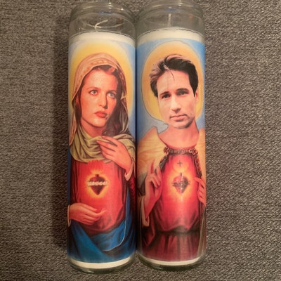 X Files Prayer Candle, Mulder Prayer Candle, Scully Religious Candle ...