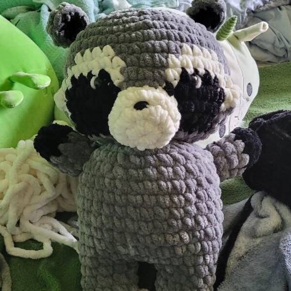 Crochet Pattern Chocho the Raccoon, Cute, Soft Toy, Handmade, Amigurumi ...