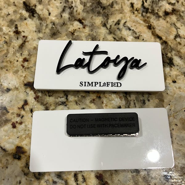 Custom Acrylic Name Badge Magnetic Name Badge Acrylic Name Plate ...