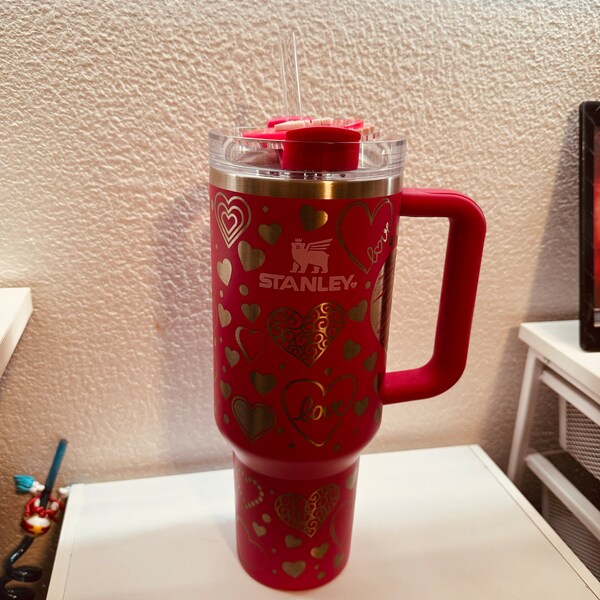 Stanley Butterfly Pale Lime Green 40oz Custom Laser Engraved Authentic ...