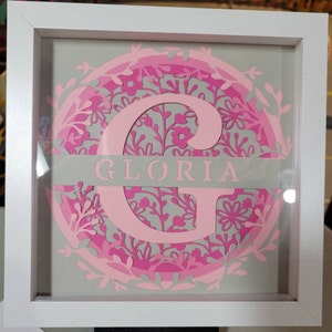 3D Split Monogram A-Z Shadow Box, Custom Name, Alphabet Family Name SVG ...