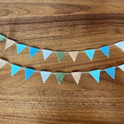 CUSTOM Tiny Felt Bunting ANY COLOR Tiny Triangle Garland Red Green ...