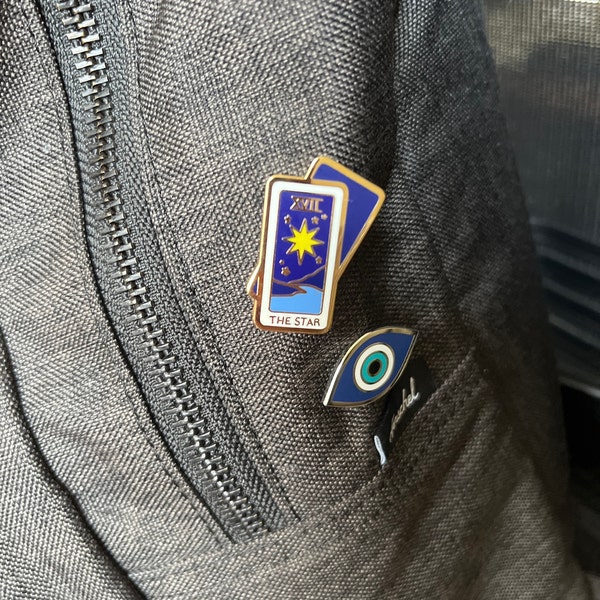 Tarot Card Enamel Pin - Etsy