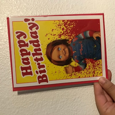 Happy Birthday child's Play / Chucky Theme Greeting Card - Etsy