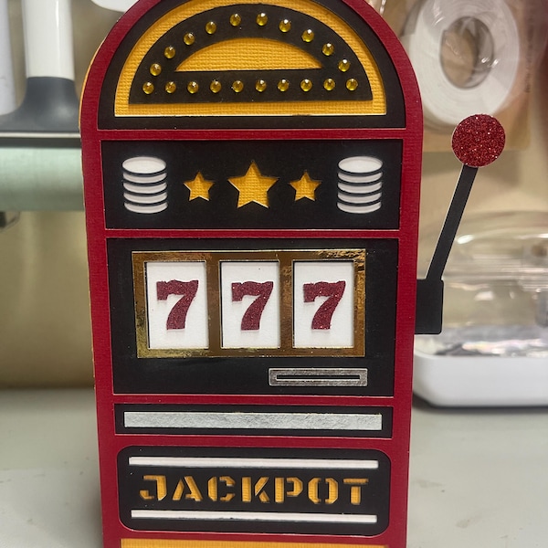 Slot Machine Birthday Card Svg, Slot Machine Card, Vegas Birthday Card ...