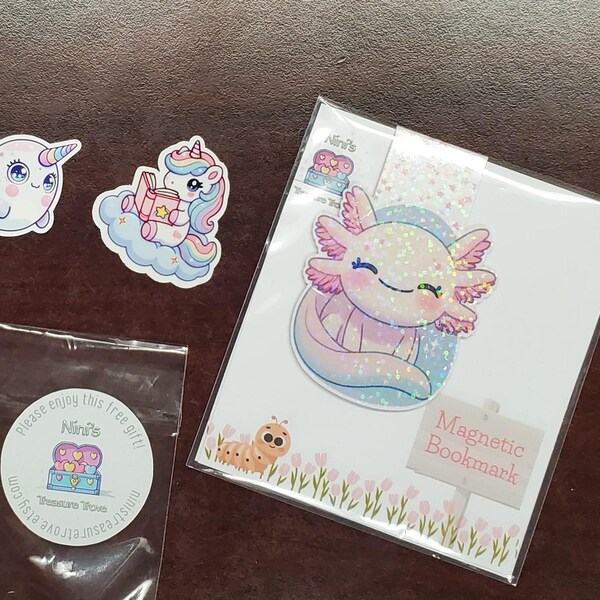 Whimsical Llama Magnetic Bookmark, Page Keeper, Handmade, 2 Side Clear ...