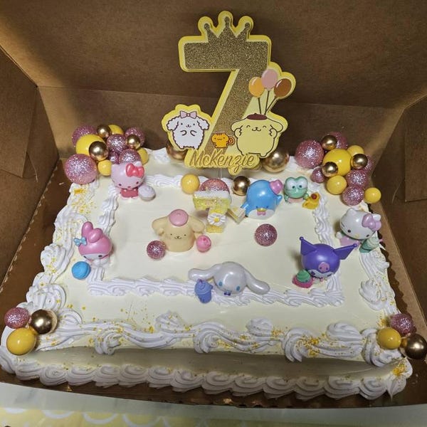 Pompompurin Cake Topper Kawaii Sanrio Decoration Hello Kitty ...