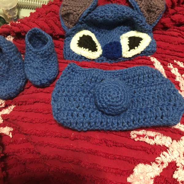 Crochet Lilo and Stitch Baby Set Pattern - Etsy