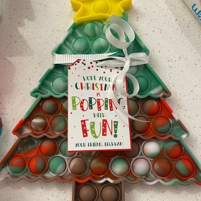 Christmas Pop Gift Tag Popping With Fun Poppin Holiday Fidget Toys ...
