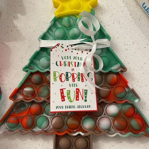 Christmas Pop Gift Tag Popping With Fun Poppin Holiday Fidget Toys ...