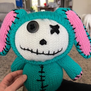 Goth Bunny: Circular KNITTING MACHINE PATTERN for Crocheted Knitted ...