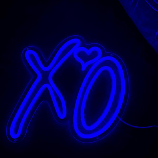 XO Neon Sign, Custom Room Neon Decor, XO Heart Led Neon Sign , Neon ...