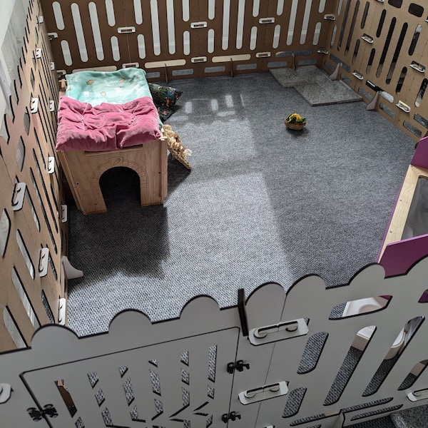 Elegant Bunny Castle With Twin Towers: Two-story White Pink Palace ...