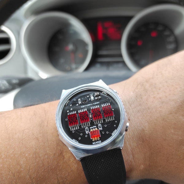 Nixie Tube Wrist Watch Wristwatch Clock Tubes IV-16 Futuristic Numitron ...