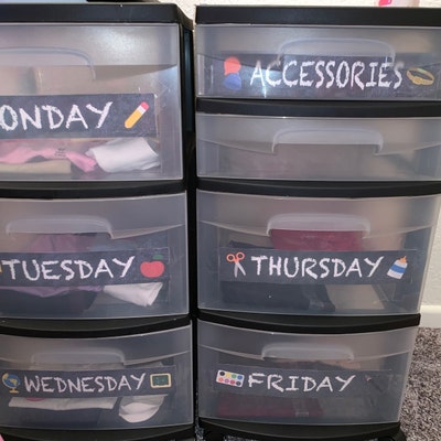 Chalk Board School Themed Days of the Week Lables Tags Mon-fri Print at ...