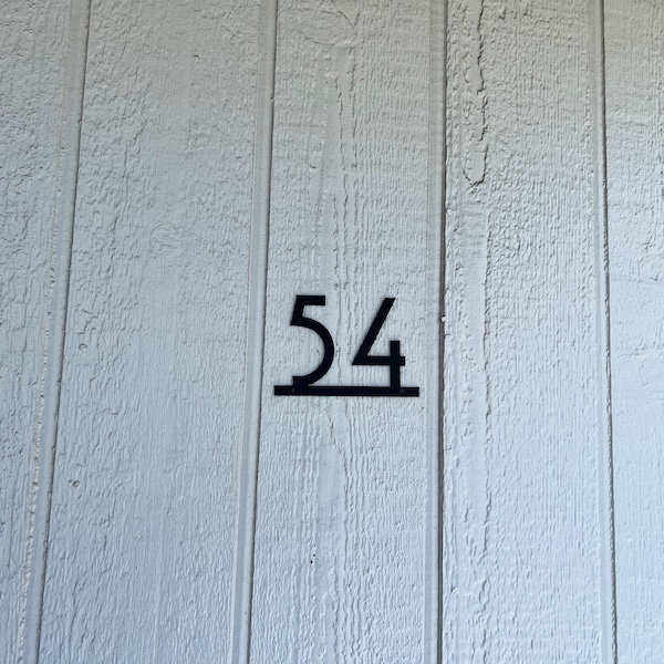 Mid Century 3 or 4 Inch Metal House Number Sign | Address Number Sign ...