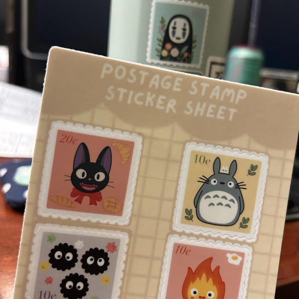 Kawaii Anime Postage Stamp Sticker Sheet: Waterproof Vinyl Decals - Etsy