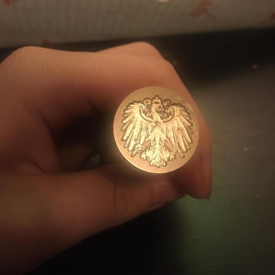 Heraldic Eagle Wax Seal Stamp // Medieval Bird Brass Stamp for Craft ...